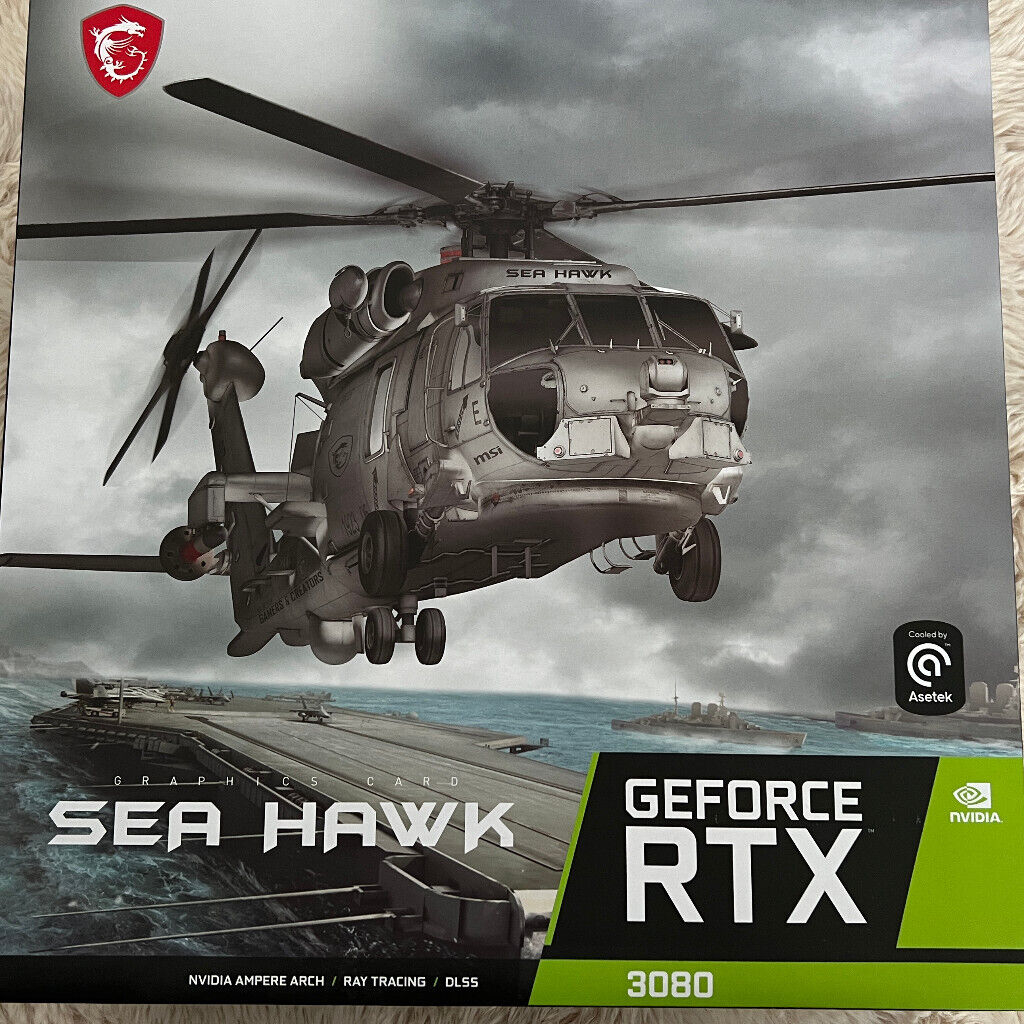 MSI GeForce RTX 3080 Sea Hawk 10GB GDDR6X LHR Video Card with Water ...