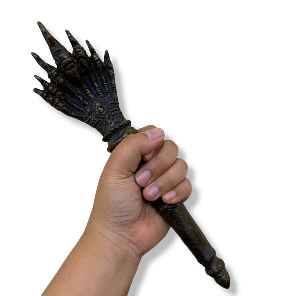 Mutaruคฑาพญานาคราช7เศียรเนื้อทองเหลืองเก่ารมดำขนาด12นิ้วผ่านปลุกเสกหลาย ...