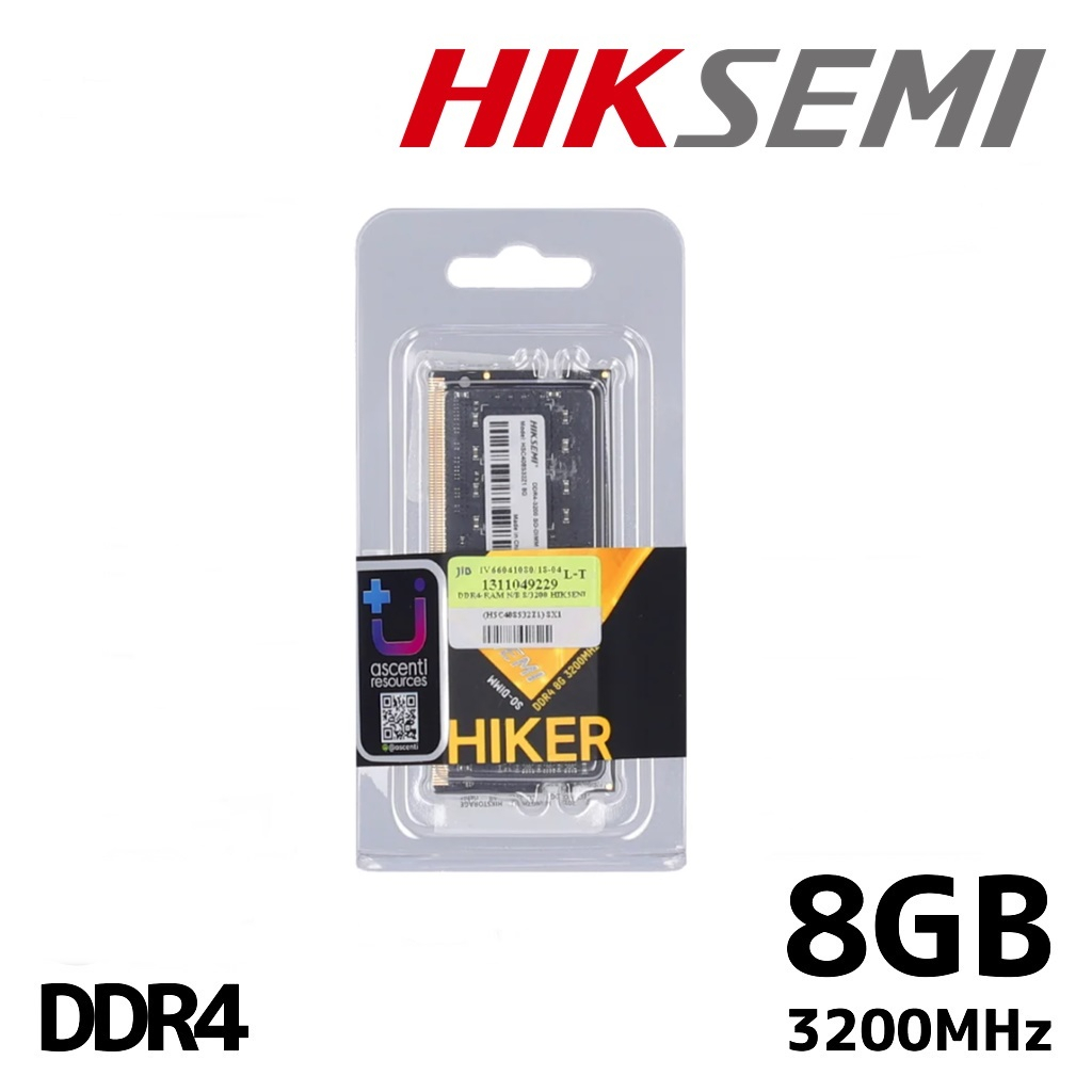 8GB 16GB DDR4 3200MHz RAM (แรมโน๊ตบุ๊ค) HIKVISION HIKSEMI HIKER SO-DIMM (HSC416S32Z1 ...