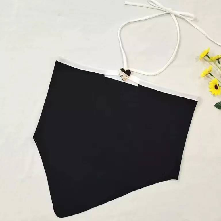 SHOP_MKL เสื้อสายเดี่ยว ทรงสามเหลี่ยม เสื้อแฟชั่น ทรงสวย สีพาสเทล #T685 | Shopee Thailand