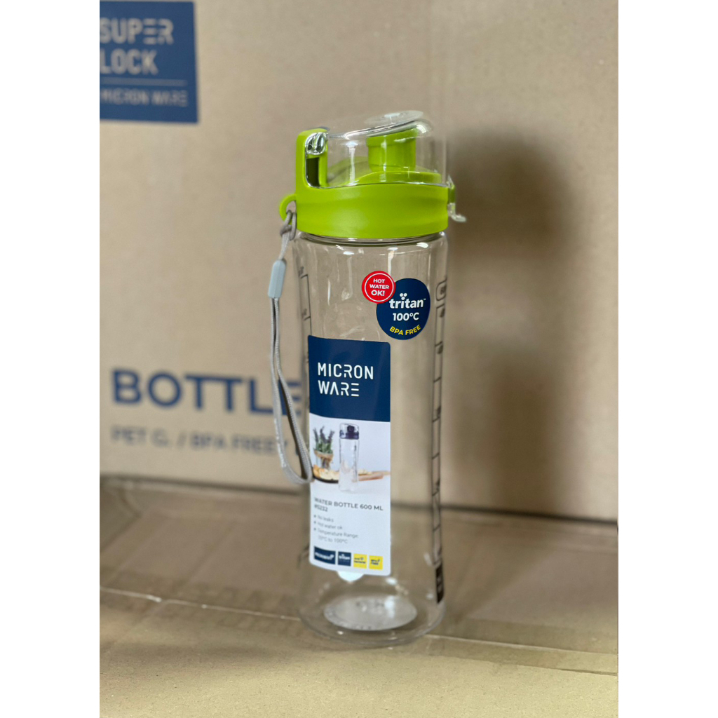 SUPER LOCK TRITAN ขวดน้ำ กระบอกน้ำ ที่ใส่น้ำแบบใสมีฝาปิด ขนาด 600ml ...