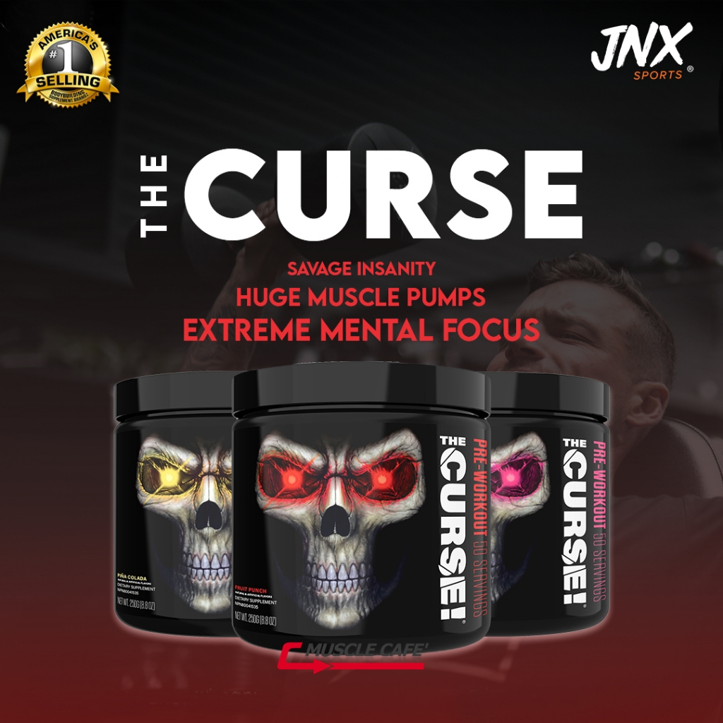 JNX The Curse Pre-workout (50Servings) พรีเวิร์คเอาท์สุดคุ้ม เพิ่มพละกำลัง เพิ่มกล้าม ...