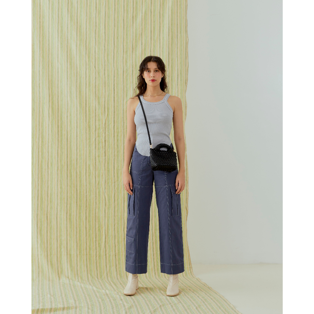 Sugar Monday Pun Pun Mini Handbag กระเป๋าสะพาย หนังPremium PU สานมือ ...