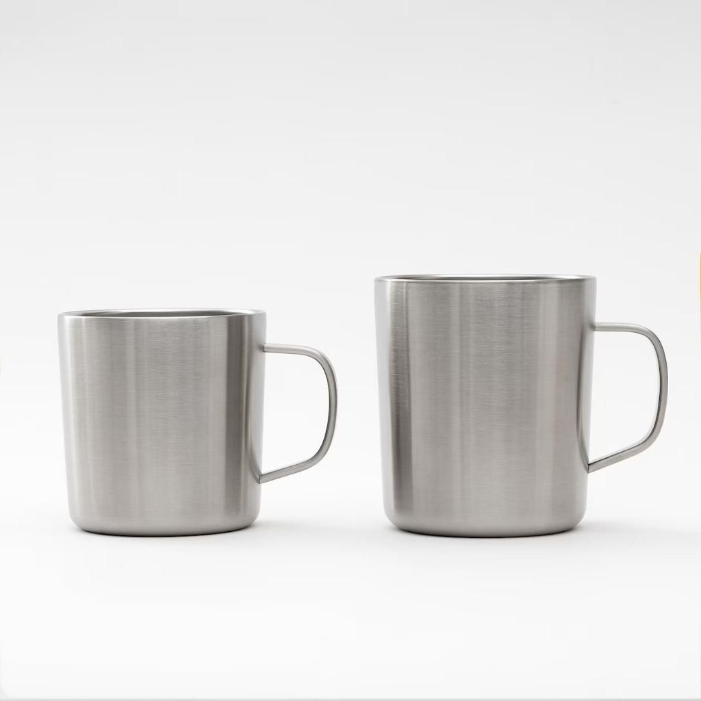 NEW MUJI (มูจิ) แก้วสแตนเลสสองชั้น 490 ml /390 mL Stainless Steel ...