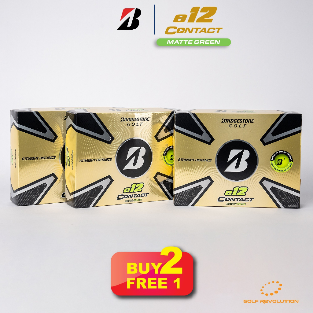 [Buy2, Free1] Bridgestone NEW e12 Contact Matte Green Golf Ball , Price: 1,490 THB/dz | Shopee ...