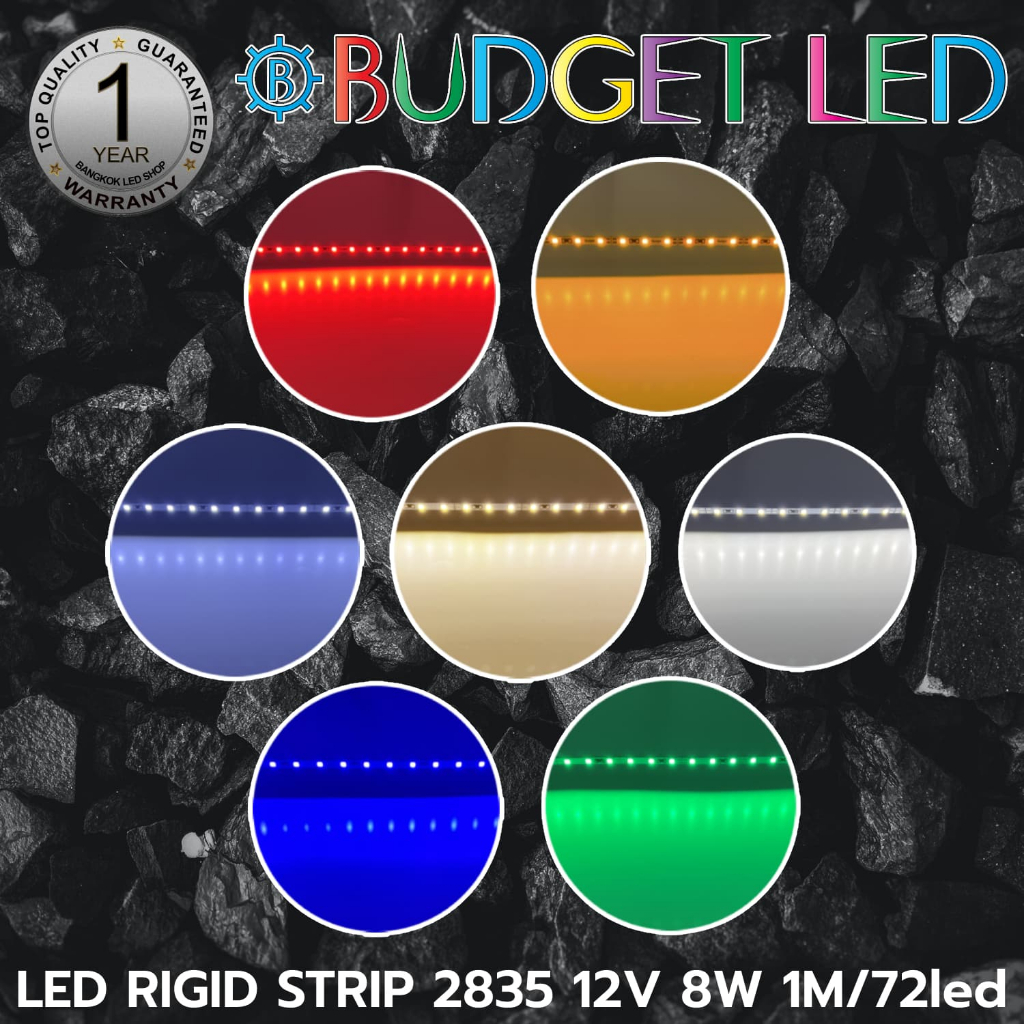 LED RIGID STRIP, 2835 DC-12V 8W 72LED/1M IP20 ไฟเส้น LED Aluminium ...