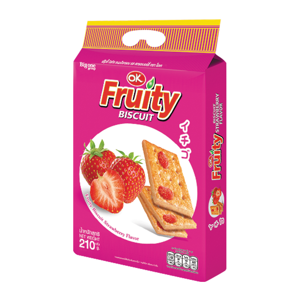 OK Biscuit บิสกิตรสผลไม้ ขนมปังกรอบ | Shopee Thailand