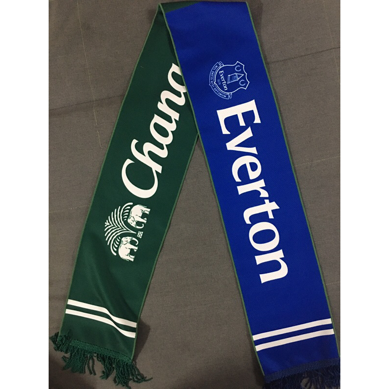 ผ้าพันคอ Everton & Chang สีเขียวน้ำเงิน ผ้าดีลายสวย | Shopee Thailand