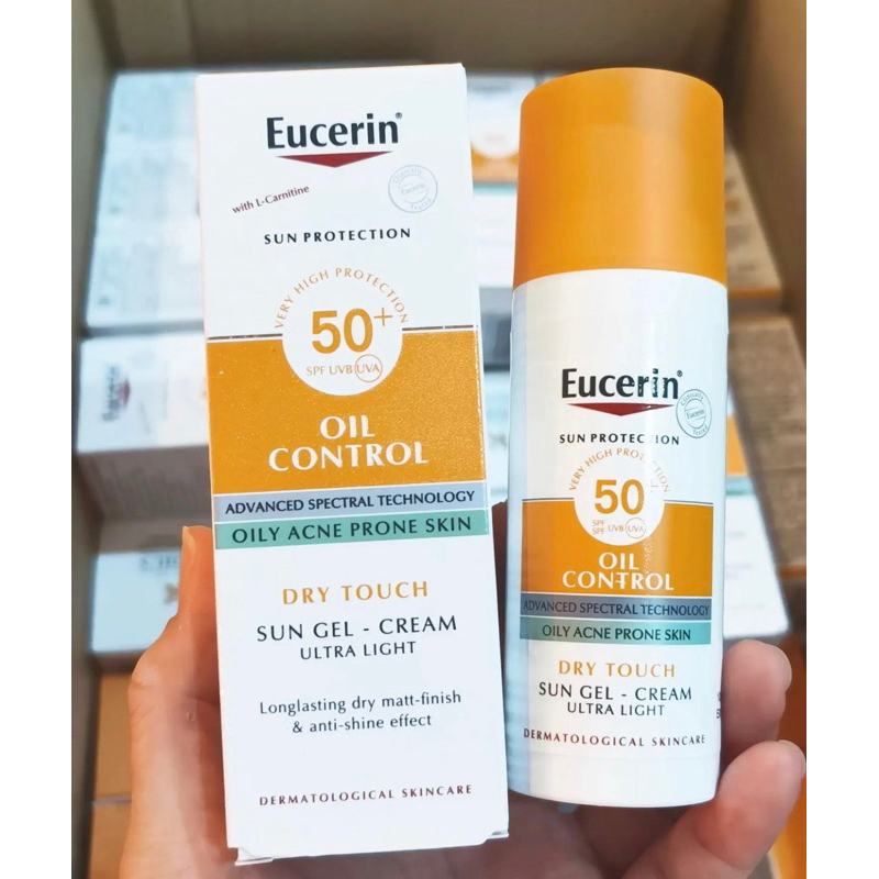 Eucerin Oil Control Sun Gel Cream SPF 50+ UVB UVA ขนาด 50ml. | Shopee ...