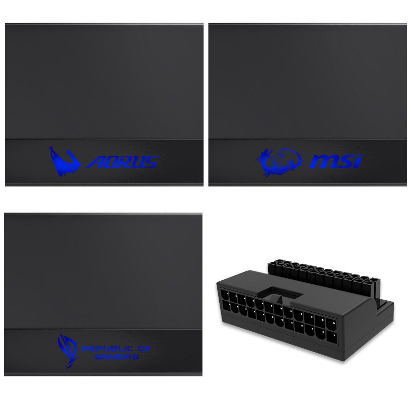 หัวแปลง หัวต่อ MB Power supply ATX 24pin 90° Adapter ARGB 3pin 5V ...