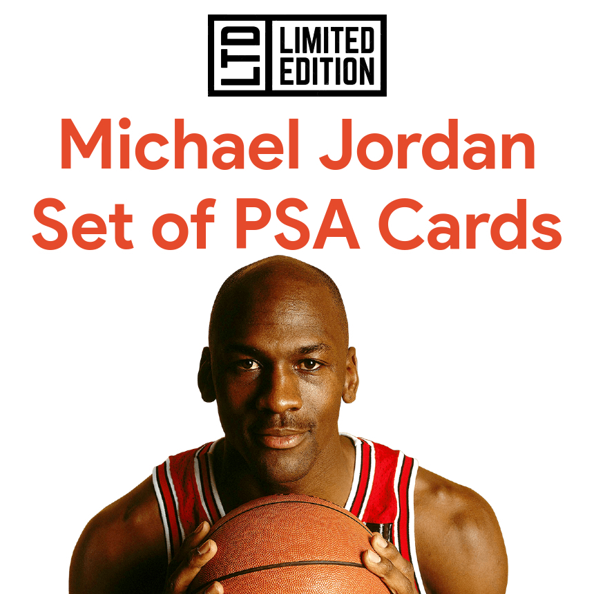 Michael Jordan PSA Cards Framed Set Graded NBA Basketball Card การ์ด ...
