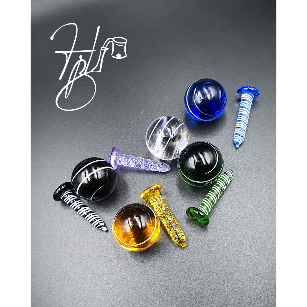 Terp Ball SET Screw ลูกแก้วน็อตหมุน Carb Cap, Wax/Dab/Shatter DPGCC027 ...