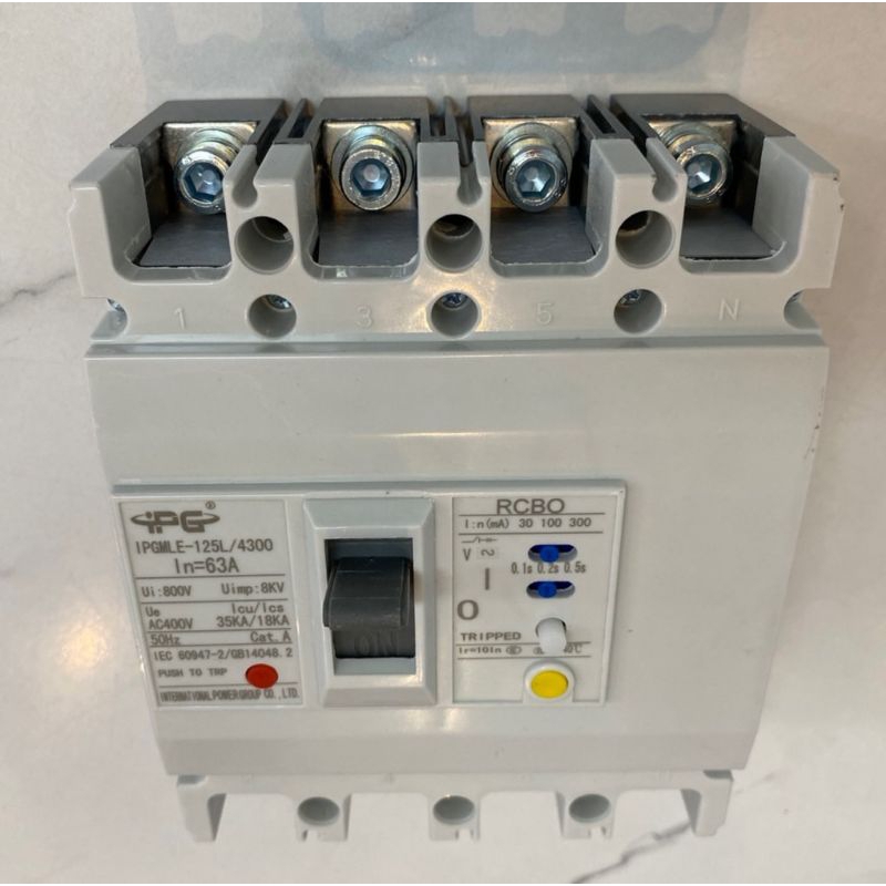 IPG RCBO 4P เบรกเกอร์กันดูด 4P50A 4P63A 4P100A เมนเบรกเกอร์ เมนกันดูด ...