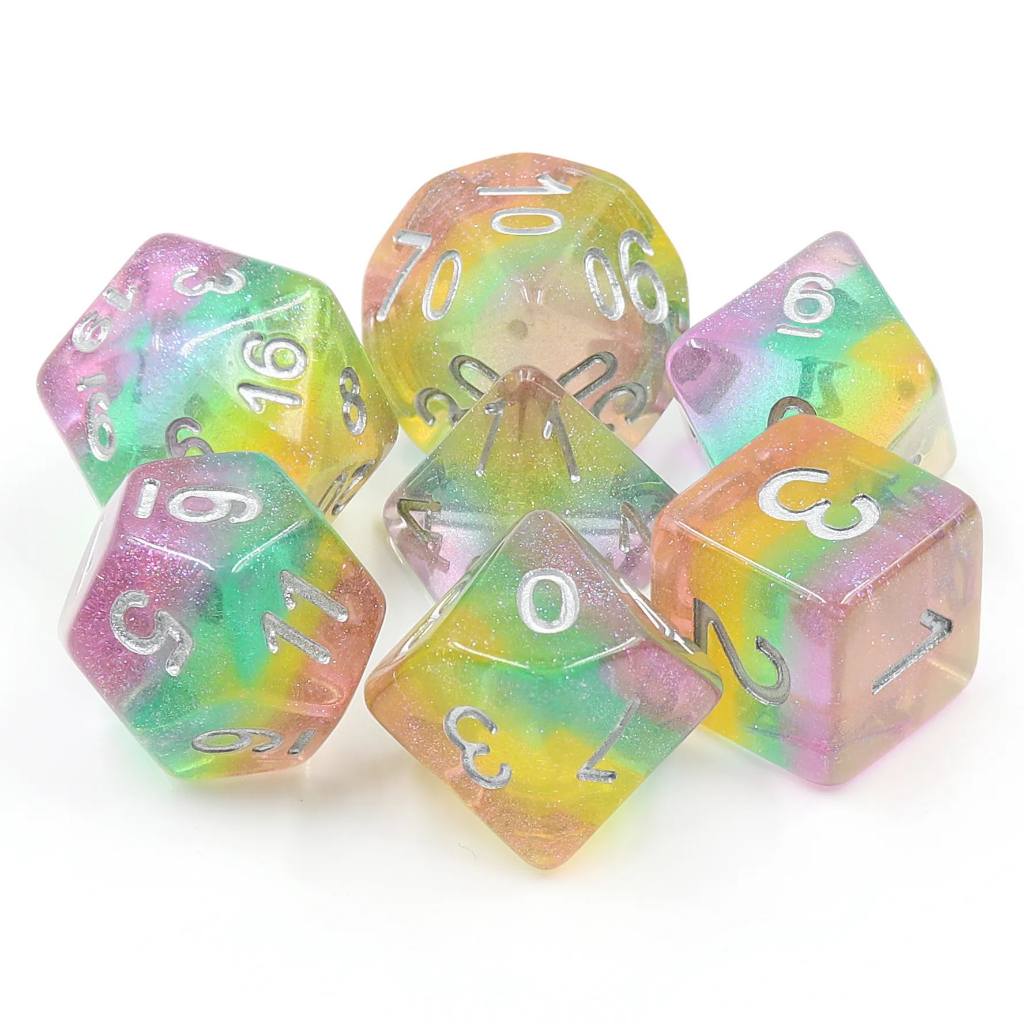 Stardust Swirl Dice Set of 7 | ลูกเต๋า Dice For DnD D&D MTG RPG TRPG ...