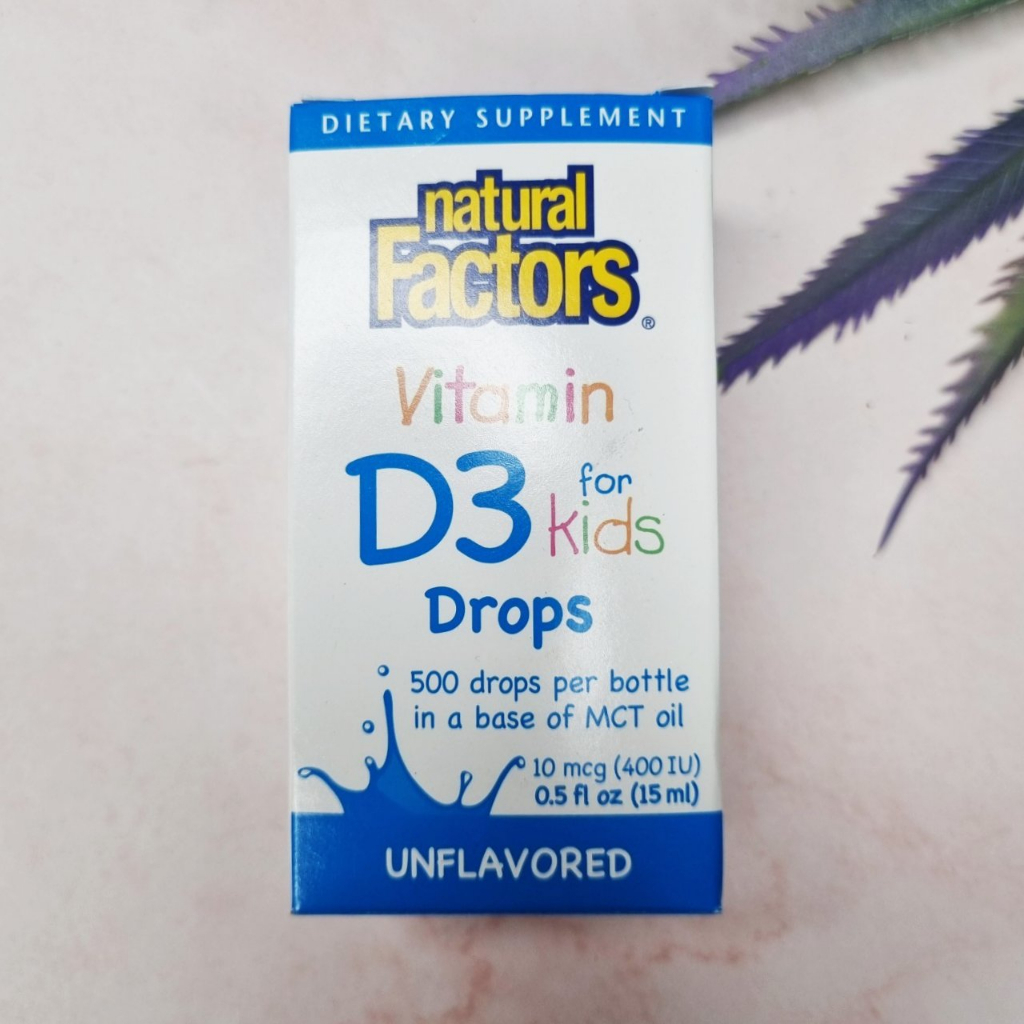 [Natural Factors®] Vitamin D3 Drops for Kids 10 mcg (400 IU ...