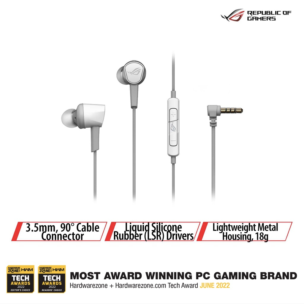 หูฟังเกมมิ่ง ASUS ROG Cetra II Core in-ear gaming headphones and a 3.5 ...