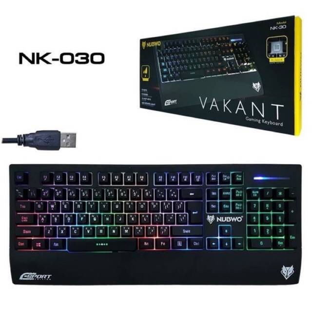 NUBWO VAKANT KEYBOARD GAMING LED SOUNG LIGHT รุ่น NK-30 | Shopee Thailand