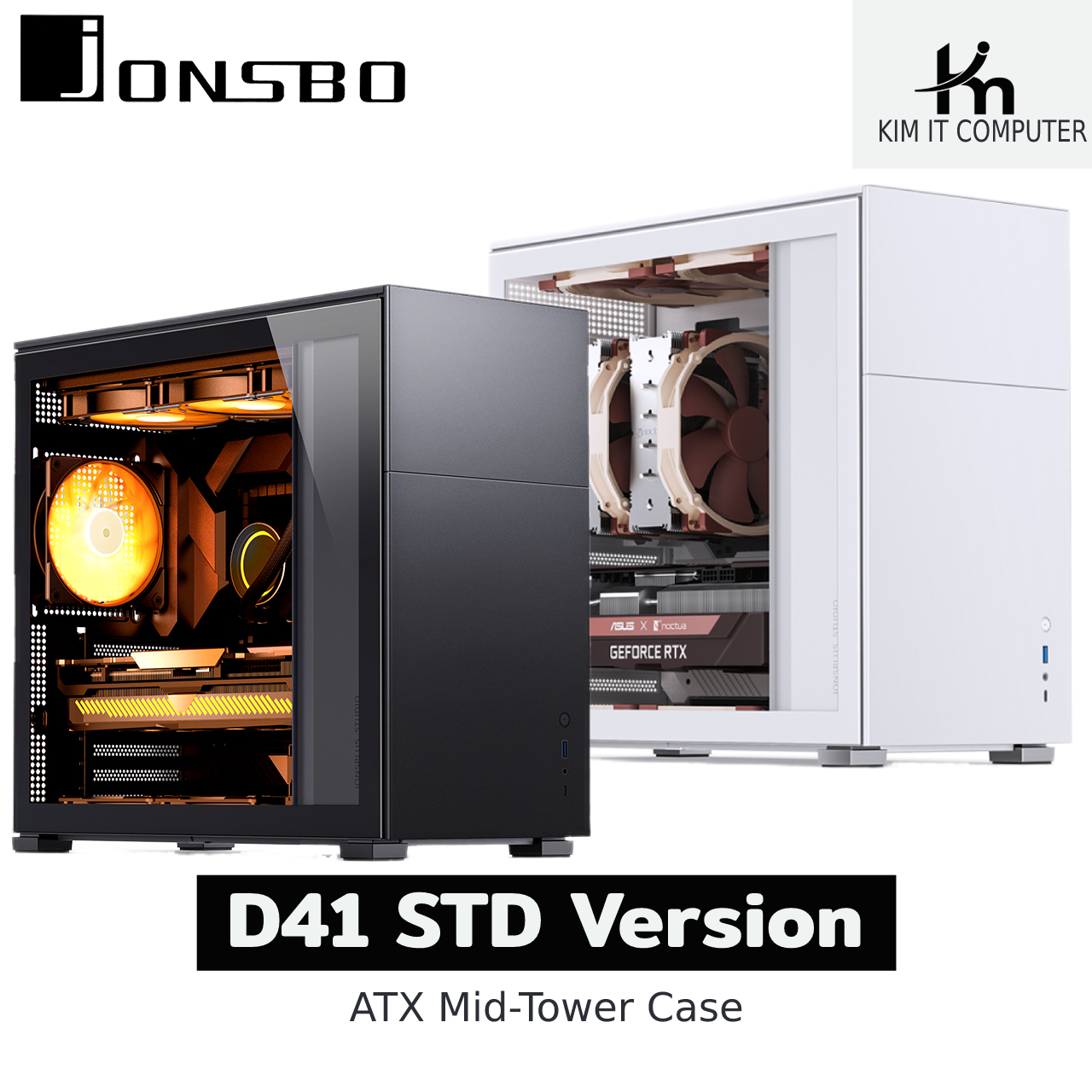**พร้อมส่ง** Jonsbo D41 STD Black/White ATX Mid-Tower Case ประกัน 1ปี ศูนย์ไทย | Shopee Thailand