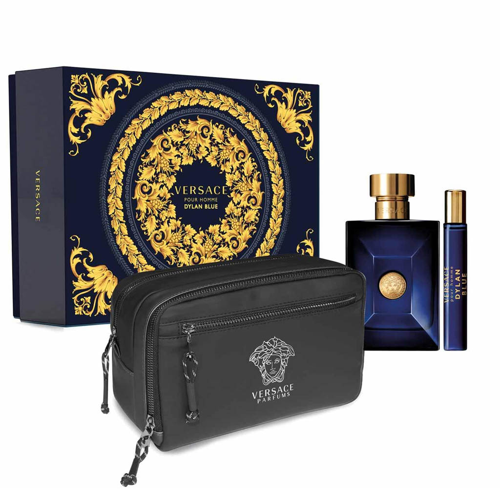 Versace Dylan Blue Set 3 Pcs 100ML EDT+ Mini 10Ml + Bag | Shopee Thailand