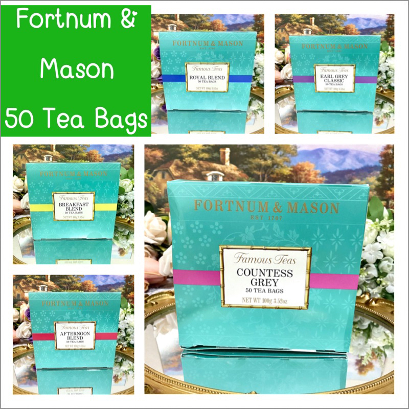 Fortnum & Mason Famous Teas 50 Tea Bags ชา (กล่องกระดาษ) | Shopee Thailand