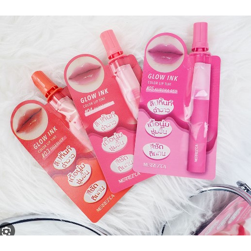 แบบซอง ลิป เมอร์เรซกา โกลว์ อิงค์ คัลเลอร์ ลิปทินท์ Merrezca Glow Ink ...
