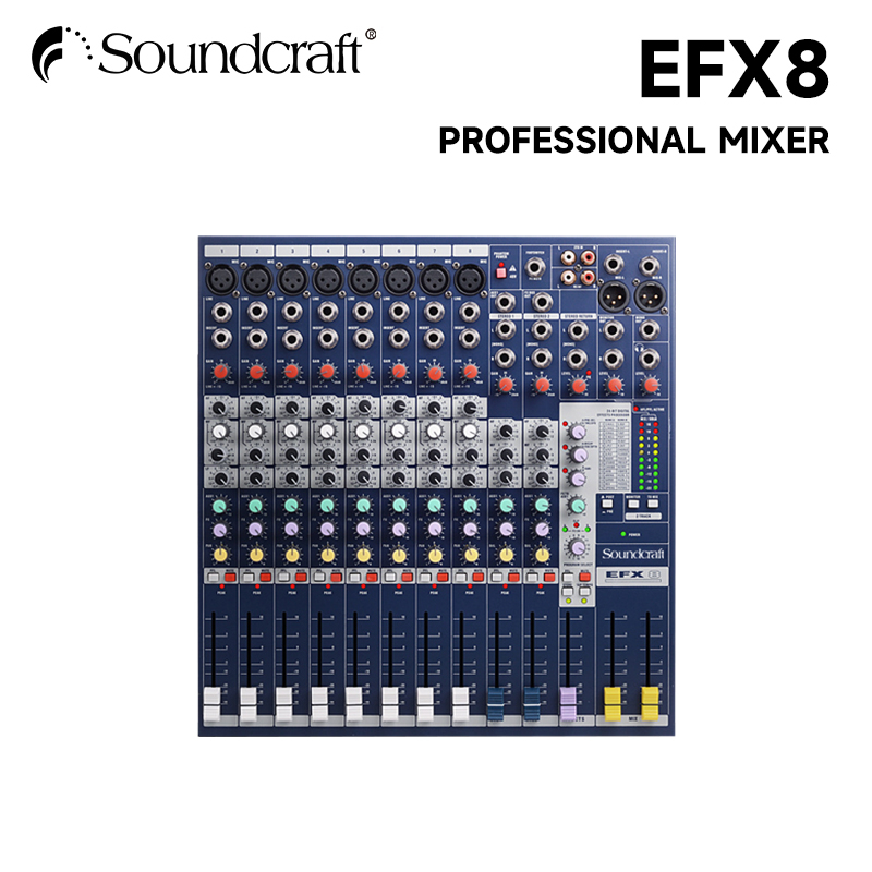 Soundcraft EFX8/12/16 Channel Mixer Mixer พร้อมการบันทึกบลูทูธ 16 ...