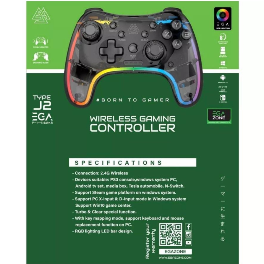 Joy EGA Type J1/J2 จอยเกมส์ Joystick สาย USB For PC , TV-Box , Android ...