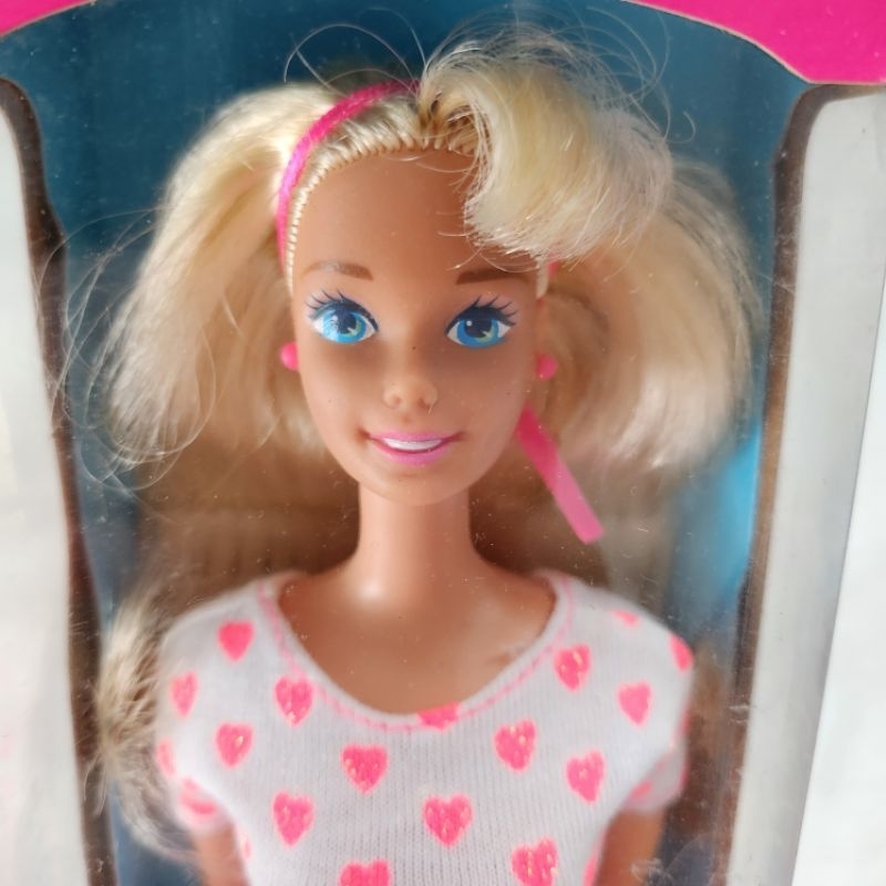 **กล่องไม่สวย** 1995 Vintage Barbie Doll PRETTY HEARTS BARBIE Mattel ...