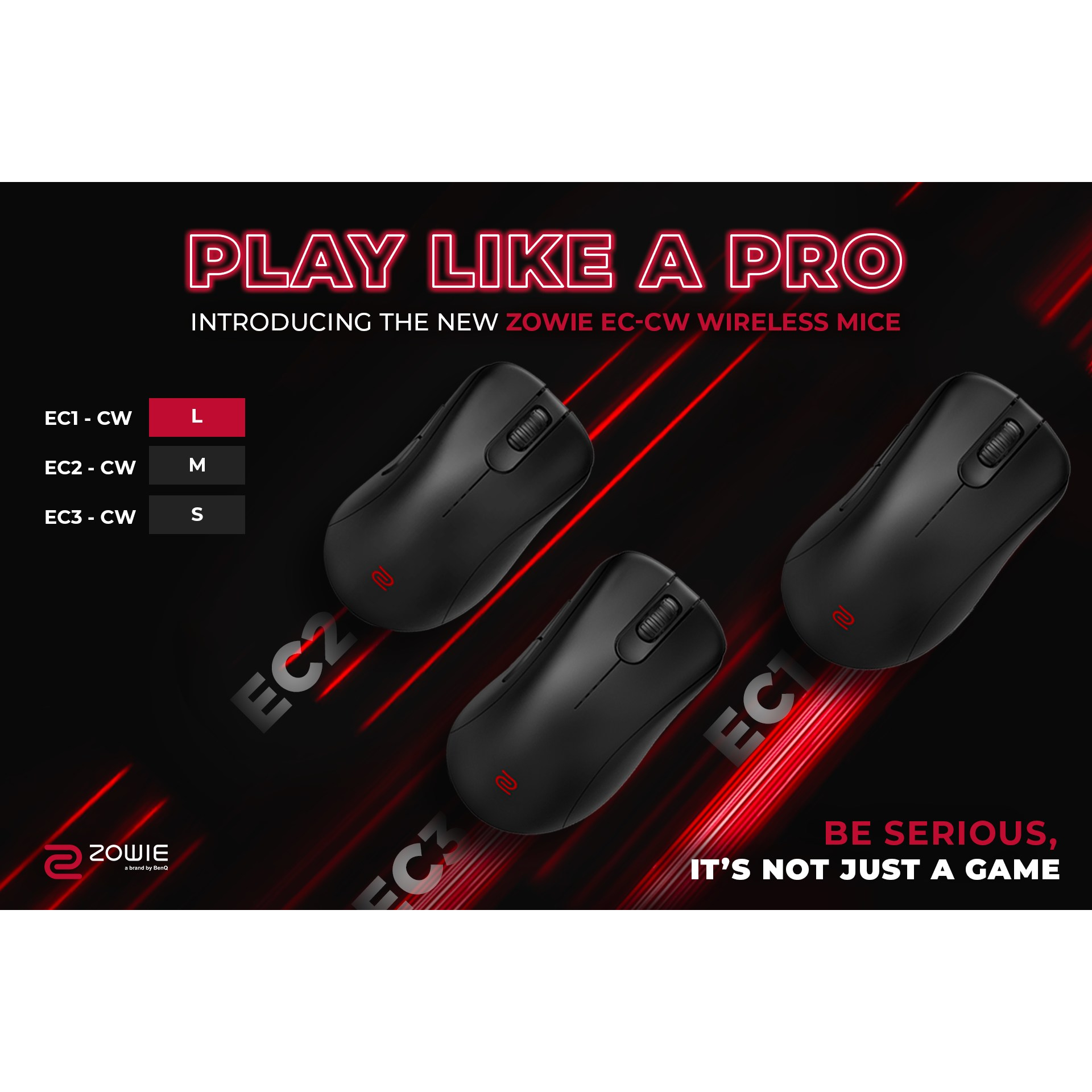 ZOWIE EC3 CW Wireless /EC1-CW (L) / EC2-CW (M) / EC3-CW (S) | Shopee ...
