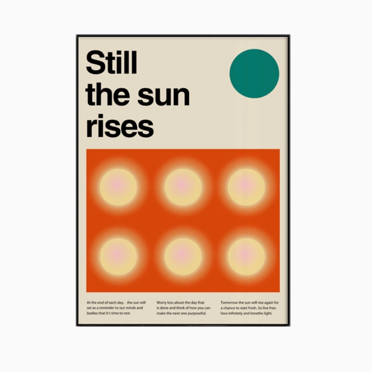 โปสเตอร์ STILL THE SUN RISES POSTER /comfyhomies/ | Shopee Thailand