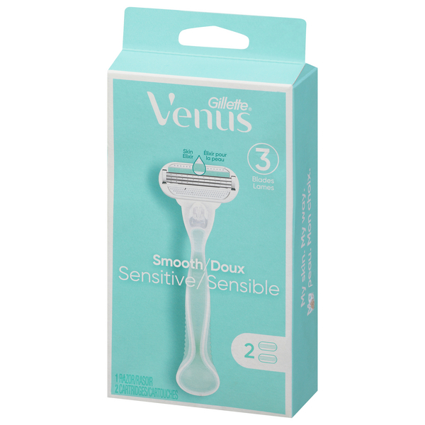 Smooth Doux Sensitive Sensible 3 Blades Lames ยิลเลตต์ วีนัส ชุดมีดโกน ...
