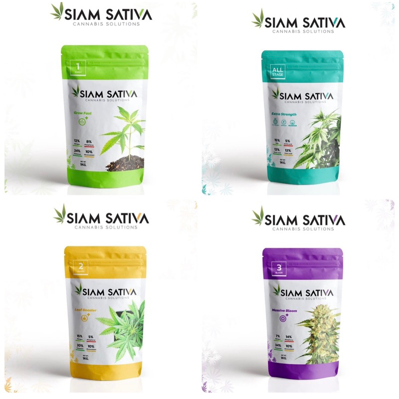 ปุ๋ยสายพันธุ์ไทย Siam Sativa สูตร1,2,3,4 แบบแบ่งขาย 500กรัม | Shopee ...