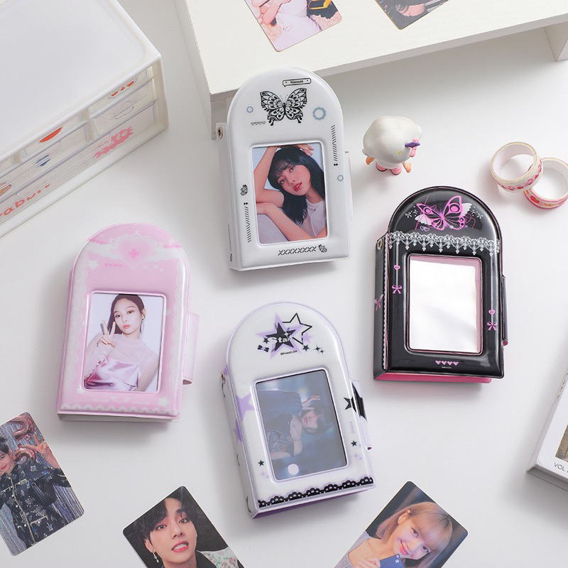 พร้อมส่ง🇹🇭แฟ้มการ์ด Hisocute ลายดาว ผีเสื้อ เล่มทรงโค้ง แฟ้มการ์ดเล่ม ...