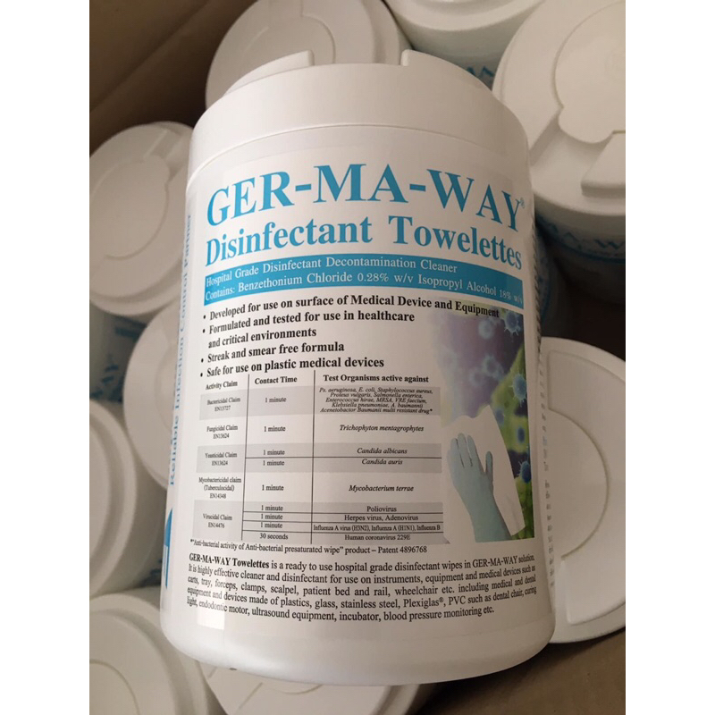 GER-MA-WAY ทิชชู เปียก ฆ่าเชื้อพื้นผิวสัมผัสและอุปกรณ์ การแพทย์ ฆ่า ...