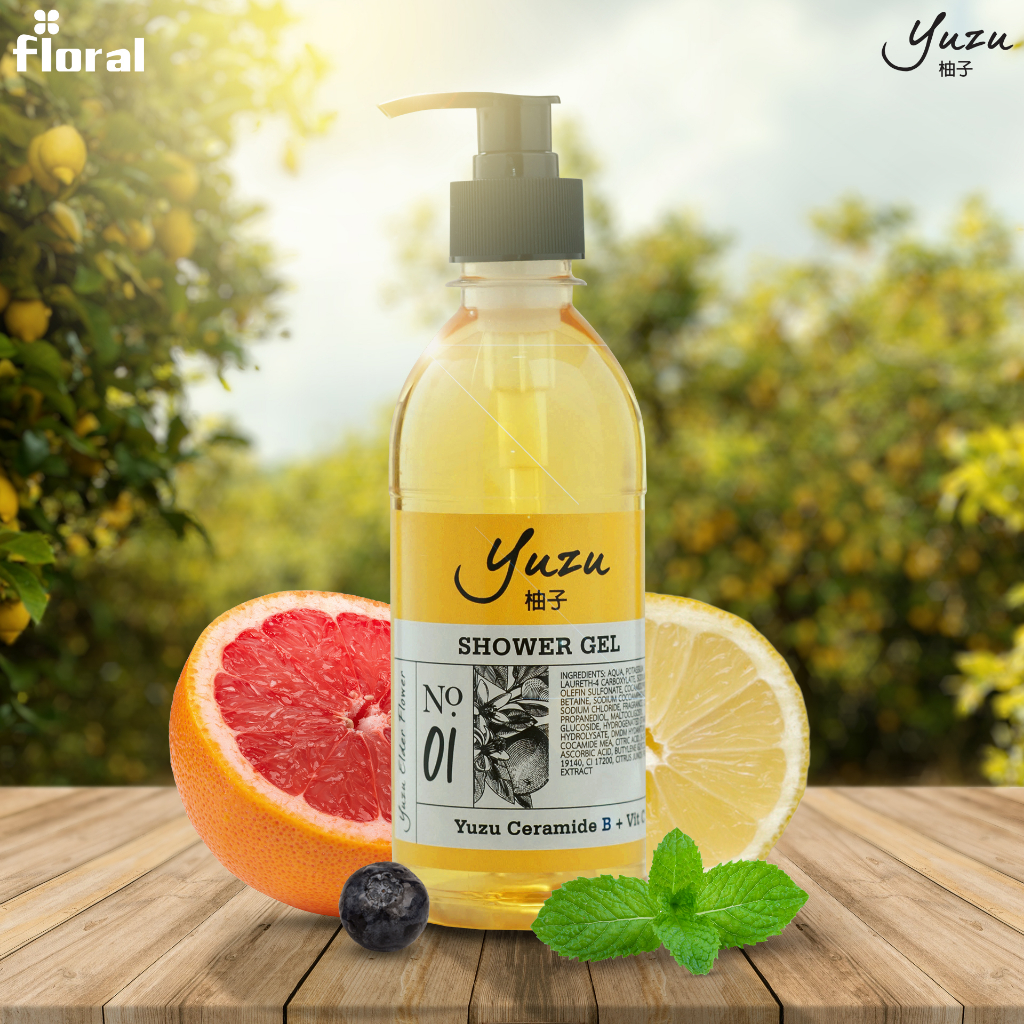 ผลิตภัณฑ์ทำความสะอาดผิว Floral Yuzu Elder Flower 300ml. มีสารสกัดจาก ...