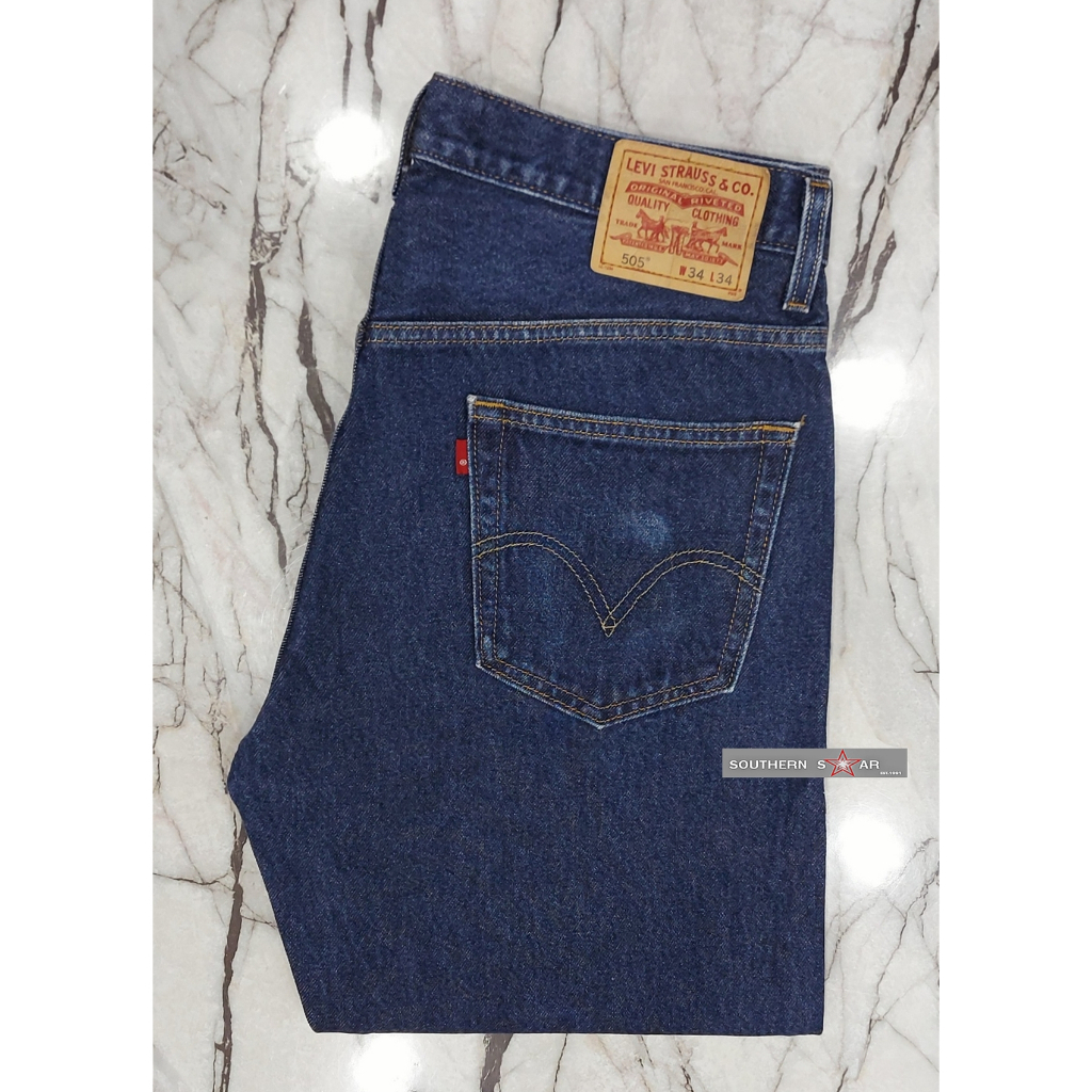 กางเกงยีนส์ Levi's ของแท้ FROM USA MADE IN LESOTHO รุ่น505 เอววัดจริง35(เอวป้าย34) ยาว33.5 ป้ายR ...