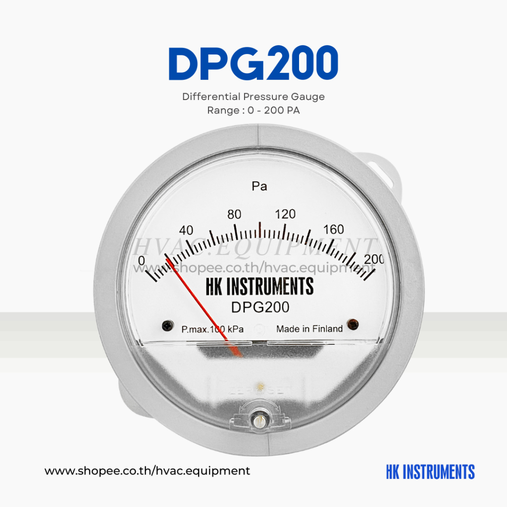 Differential Pressure Gauge เกจวัดแรงดันตกคร่อมสำหรับ HEPA Filter หรือ ...