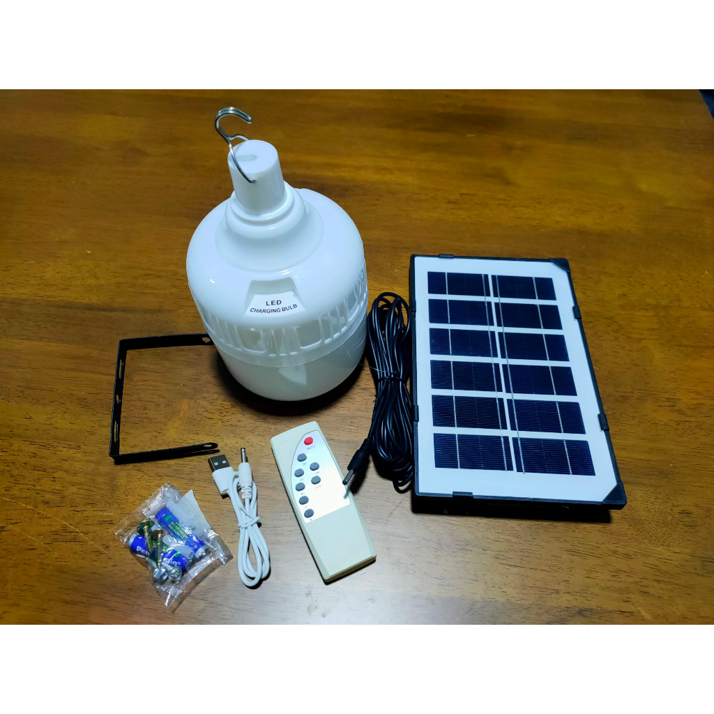 หลอดไฟโซล่าเซลล์ 235W หลอดไฟ LED พลังงานแสงอาทิตย์ ปรับระดับได้ มีรีโมท ...