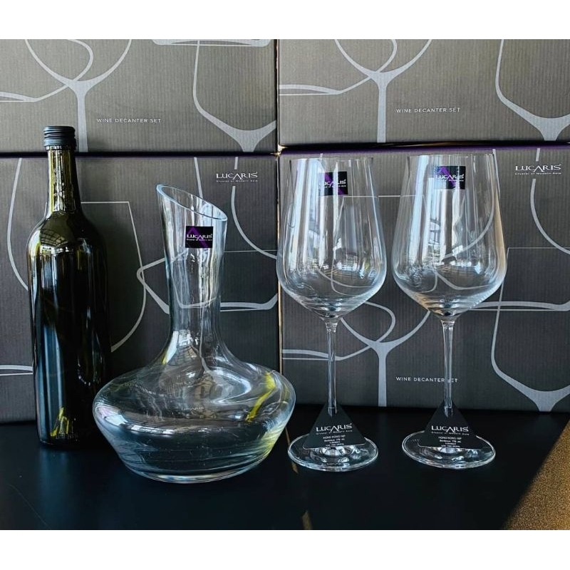 (สุดคุ้ม) แก้วไวน์ พร้อมดีแคนเตอร์ | Lucaris Bordeaux 770 ml. | Decanter 750 ml. | Shopee Thailand