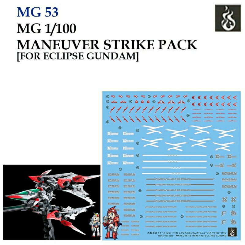 ดีคอลน้ำ [Ghost] MG 53 MANEUVER STRIKE PACK FOR ECLIPSE GUNDAM MG 1/100 ...