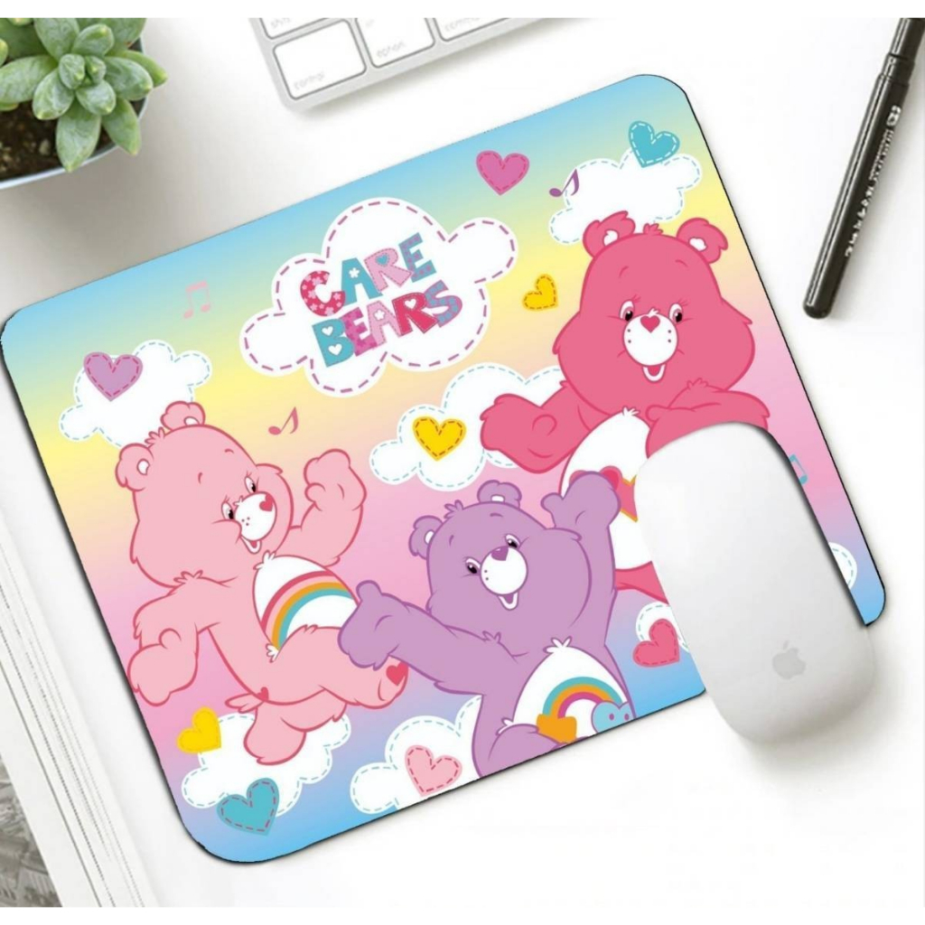 แผ่นรองเม้าส์ (Mouse Pad) ลายแคร์แบร์ Carebears รุ่นเหลี่ยมขอบโค้งมน ...