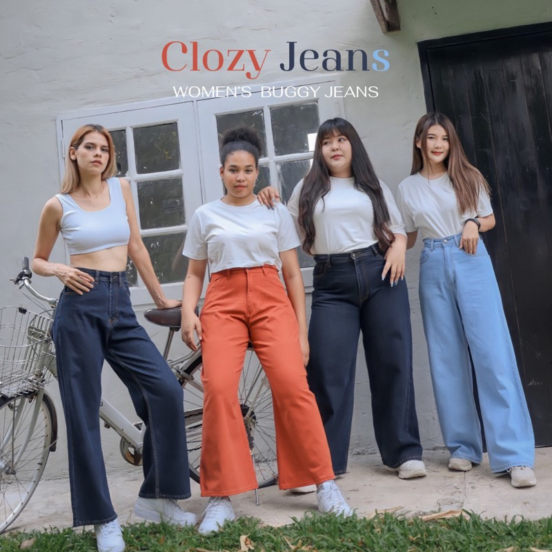 CLOZY BAGGY JEANS l Women's Baggy Jeans | Shopee Thailand
