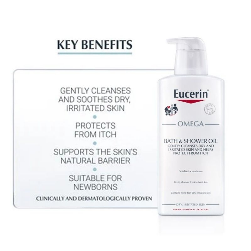 โอเมก้า | ยูเซอริน Eucerin OMEGA Bath & Shower Oil 400ml | Shopee Thailand