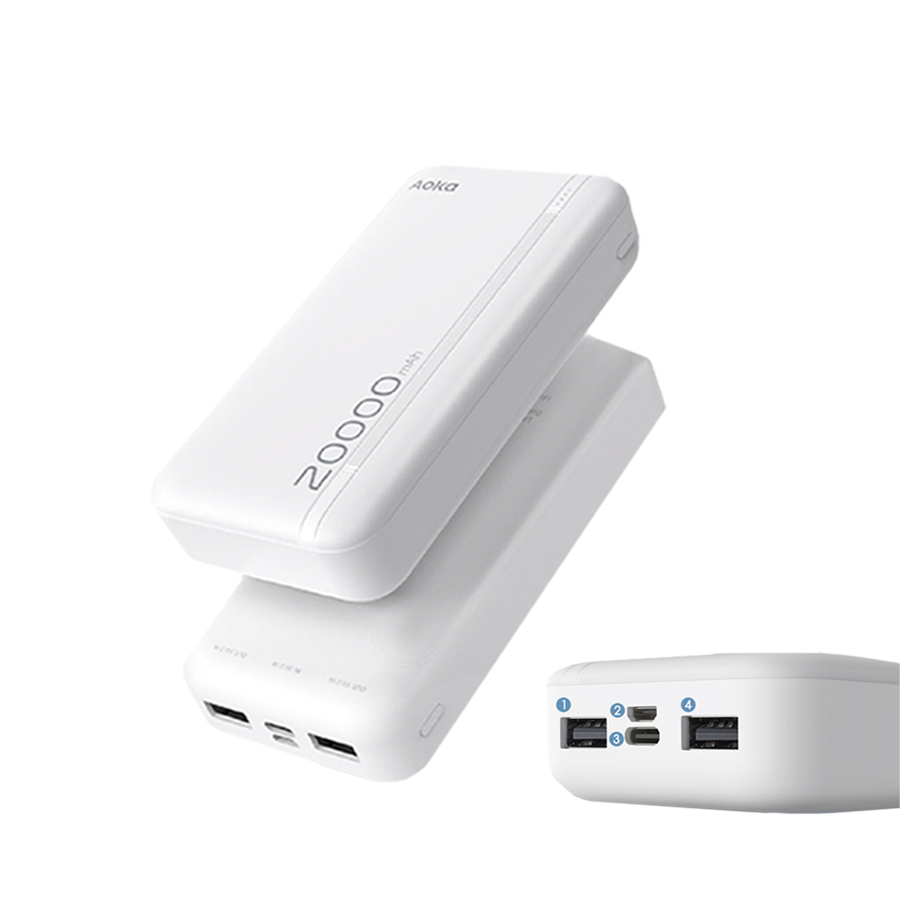 พาเวอร์แบงค์ 10000mAh 20000mAh 4 ช่องชาร์จ แบตเตอรี่สำรอง แบตสำรองชาร์จ ...