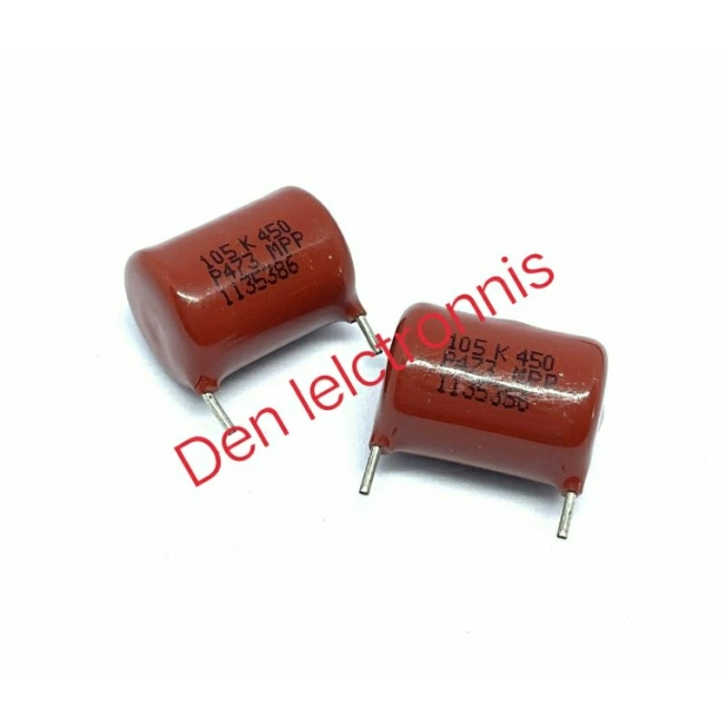 (ราคาแพ็ค5ตัว) Cไมล่า Capacitor ตัวเก็บประจุ คาปาซิเตอร์ 450V ค่า 105K ...