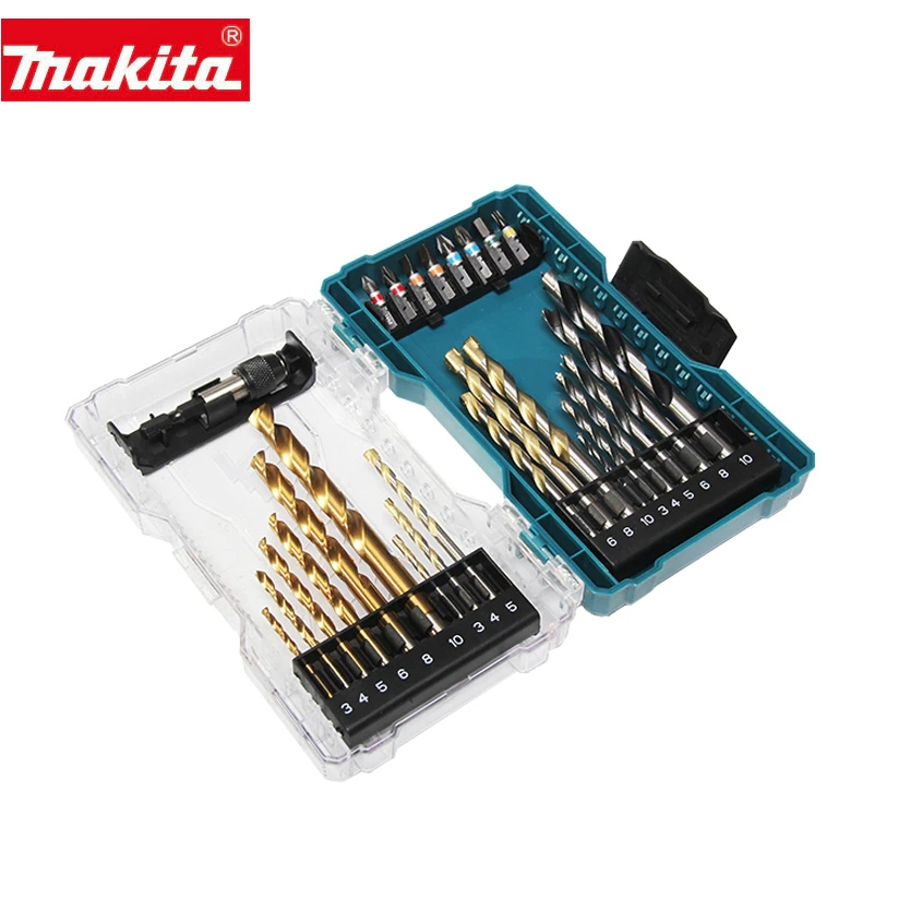 MAKITA ชุดดอกสว่าน เจาะไม้ เจาะปูน เจาะเหล็ก ดอกไขควง+แกน ( 27 ชิ้น/ชุด ...