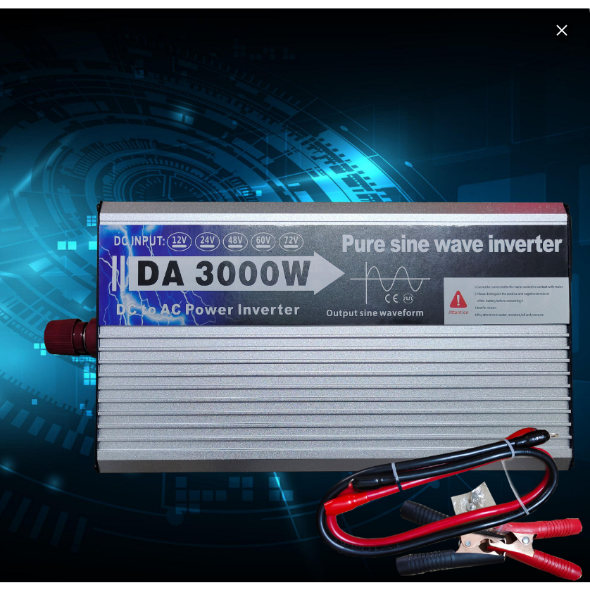 Inverter 3000W pure sine wave 12V/24V อินเวอร์เตอร์เพียวซายเวฟ 3000W DA ...