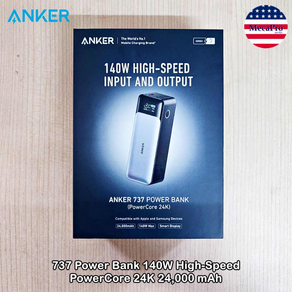 Anker® 737 Power Bank 140W High-Speed PowerCore 24K 24,000 mAh แองเคอร์ แบตเตอรี่สำรอง พาวเวอร์ ...