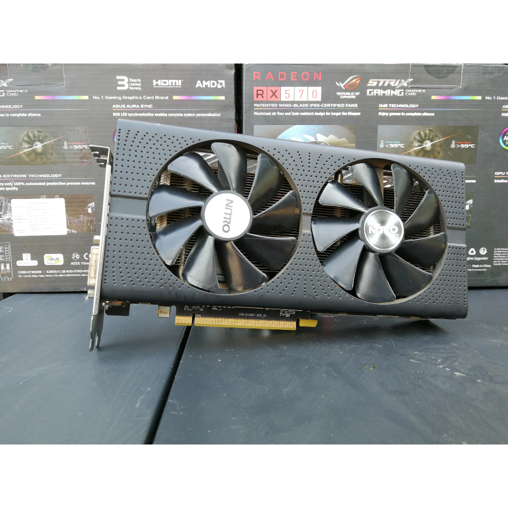 การ์ดจอ AMD RX580 4G-8G//RX570 4G-8G//RX480 4G-8G//RX470 4G-8G มือสอง ต่อไฟเพิ่ม 8พิน | Shopee ...