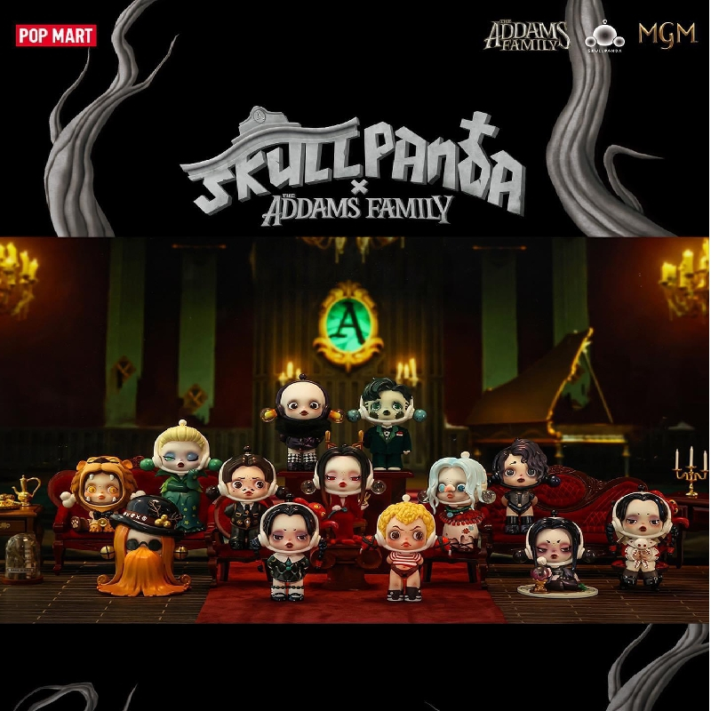 กล่องสุ่มโมเดลการ์ตูน Skull Panda Addams Familyให้สุ่มน่ารักๆมี 12 เเบบ ...